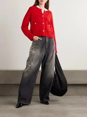 Arch4 Long-sleeved Knitted Cardigan - Postbox Red