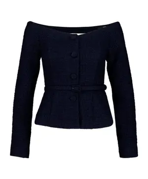 Roland Mouret Off-the-shoulder Boucle Top