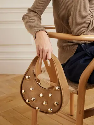 Simkhai Finn Studded Shoulder Bag - Camel
