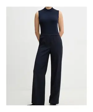 Max Mara Sleeveless Vest With Elastic Ribbed Neckline