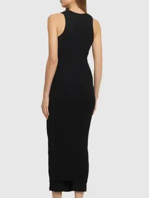 JIL SANDER Ribbed Knit Maxi Dress
