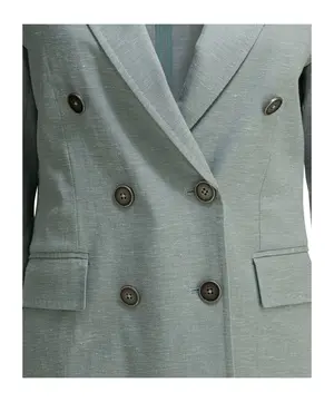 CIRCOLO 1901 Double-breasted Blazer With Notched Lapel - Lightblue