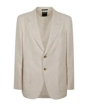 Zegna Checked Single-breasted Blazer - No