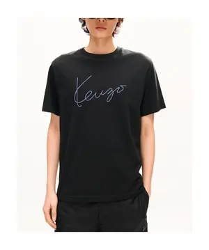 Kenzo Logo Embroidered Crewneck T-shirt