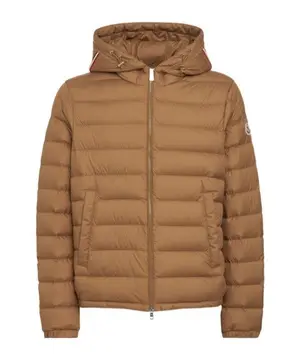 Moncler Vermeil Quilted Down Jacket With Drawstring Hood - Brown