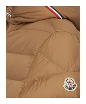 Moncler Vermeil Quilted Down Jacket With Drawstring Hood - Brown