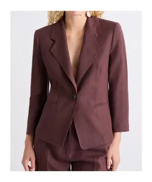 Marella Single-breasted Linen Blazer