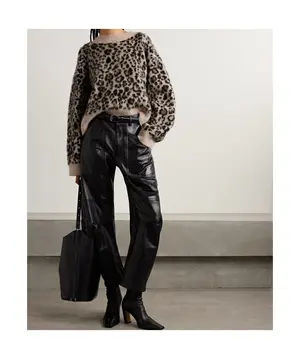 NILI LOTAN Zamira Leopard Print Jacquard Sweater