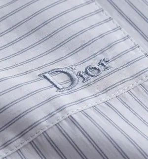 Dior Striped Long Sleeve Shirt With Pocket