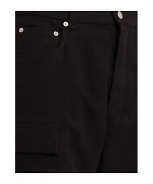 Rick Owens Double Cargo Cotton Jeans - Black