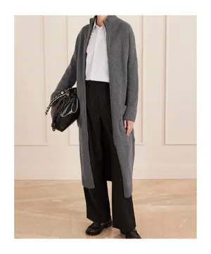 LISA YANG Long Cardigan With Zipper Closure