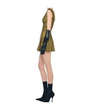 Norma Kamali Grace Sequined Mini Dress - Bark
