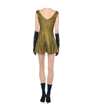 Norma Kamali Grace Sequined Mini Dress - Bark