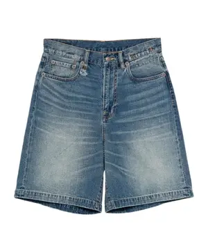 R13 Five-pocket Denim Shorts - Gray