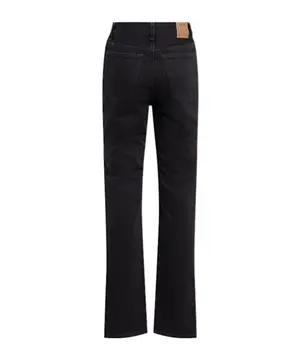 TOTEME High Rise Slim Cotton Denim Jeans - Black