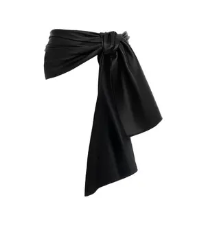 Chloé Asymmetrical Wrap Waist Belt - Black