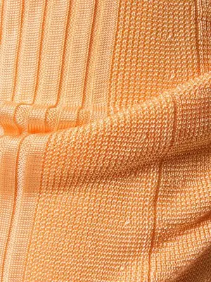 JIL SANDER Ribbed Flared Knit Pants - Nude