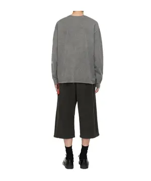 SONG FOR THE MUTE Scribble Oversized Crew Neck Pullover