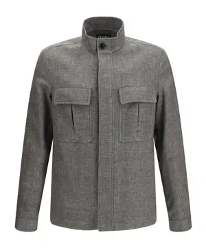 Zegna Logo Overshirts For Men