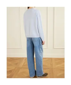 ANINE BING Lee Crew-neck Sweater - Light Blue