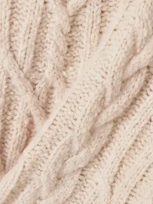 NILI LOTAN Fairiny Cable Knit Turtleneck Sweater