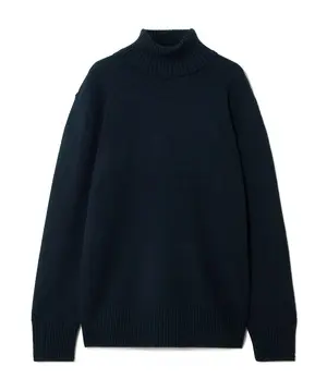 TOTEME High Neck Long Sleeve Knitwear - Navy Blue