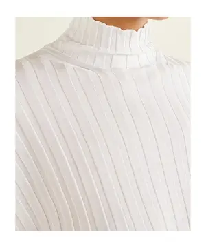 Proenza Schouler Luiza Ribbed-knit Turtleneck Sweater - White