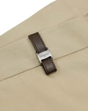 FERRAGAMO Straight Leg Casual Pants - Nude