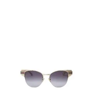 Gucci Logo Detail Sunglasses - Gray