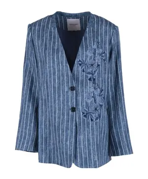 Ermanno Scervino Striped Single-breasted Blazer