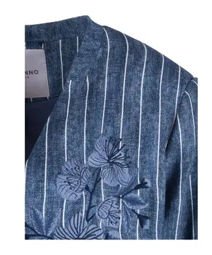 Ermanno Scervino Striped Single-breasted Blazer