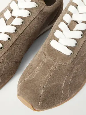 TOTEME Flex Suede Sneakers - Brown