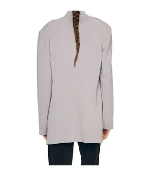 Norma Kamali Single-breasted Suit Jacket With Notched Lapel - Gray