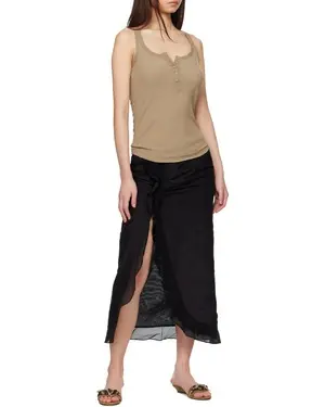 Isabel Marant Étoile Velina Crochet Slit Midi Skirt