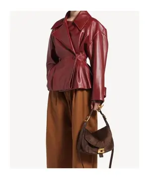 Balenciaga Leather Folded Short Jacket