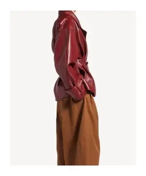 Balenciaga Leather Folded Short Jacket