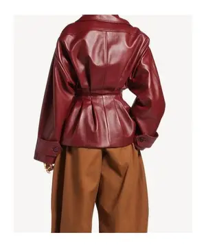 Balenciaga Leather Folded Short Jacket