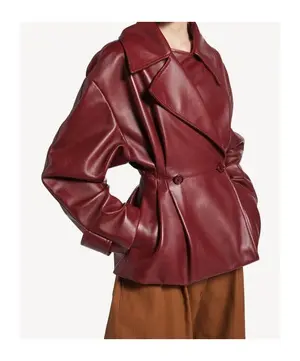 Balenciaga Leather Folded Short Jacket