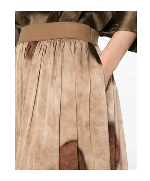UMA WANG Elastic Waist Midi Skirt