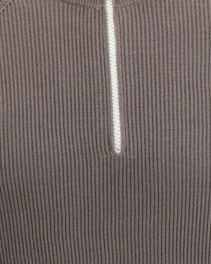 Brunello Cucinelli Zip Ribbed Turtleneck