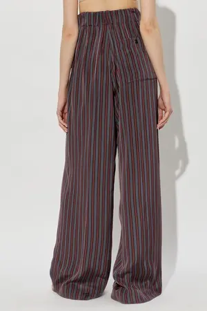 Dries Van Noten Striped High-waisted Trousers