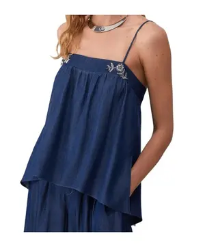 Liu Jo Square Neck Beaded Top