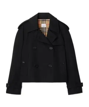 Burberry Cropped Gabardine Trench Jacket