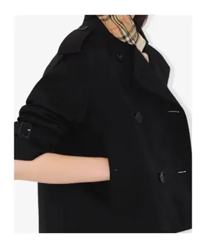 Burberry Cropped Gabardine Trench Jacket