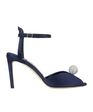 JIMMY CHOO Embellished Open-toe High-heeled Sandals - Ocean/crystal