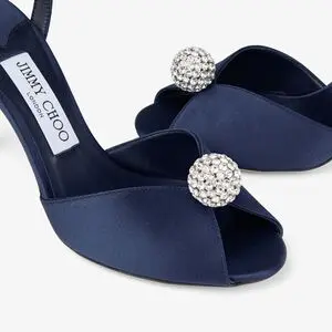 JIMMY CHOO Embellished Open-toe High-heeled Sandals - Ocean/crystal