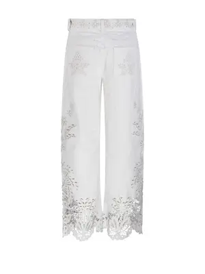 Farm Rio Boho Beauty Broderie Wide-leg Pants
