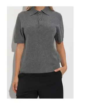 ENTIRE STUDIOS Buttoned Knitted Polo Shirt - Black