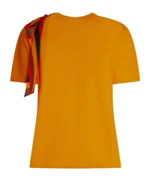 Emilio Pucci Ribbon Detail Crew Neck T-shirt - Brown