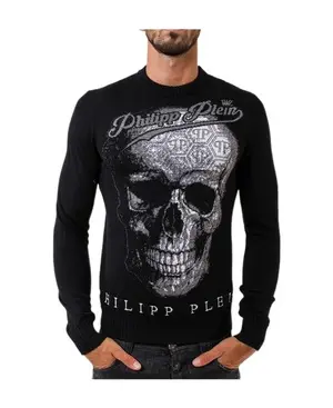 Philipp Plein Logo Skull Pullover